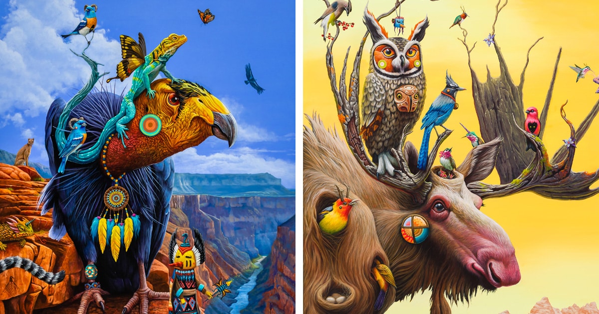 Surreal Paintings Celebrate Nature + Considering Climate Change