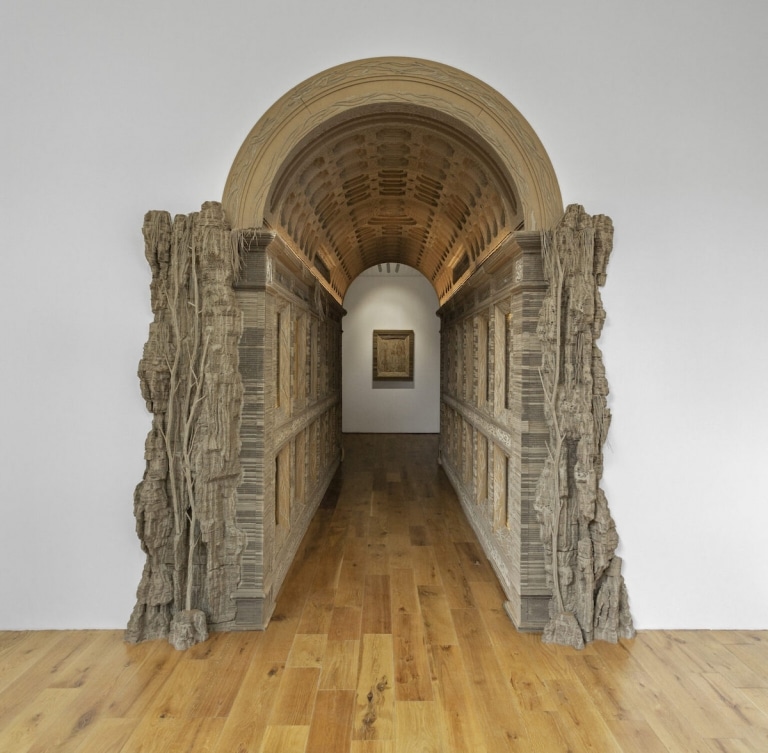 Eva Jospin's Cardboard Art Turns a Hallway Into a Cavern