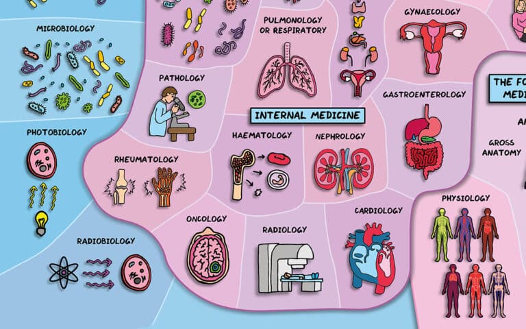 This Map of Medicine Shows The Fields Taking Care of Our Health