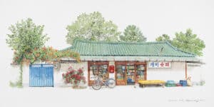 Charming Drawings Capture Beauty of Korean Convenience Stores
