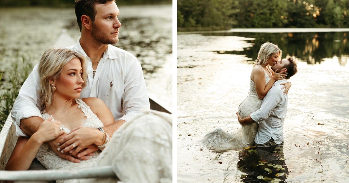 Capsized Canoe Makes Engagement Photos Even More Romantic