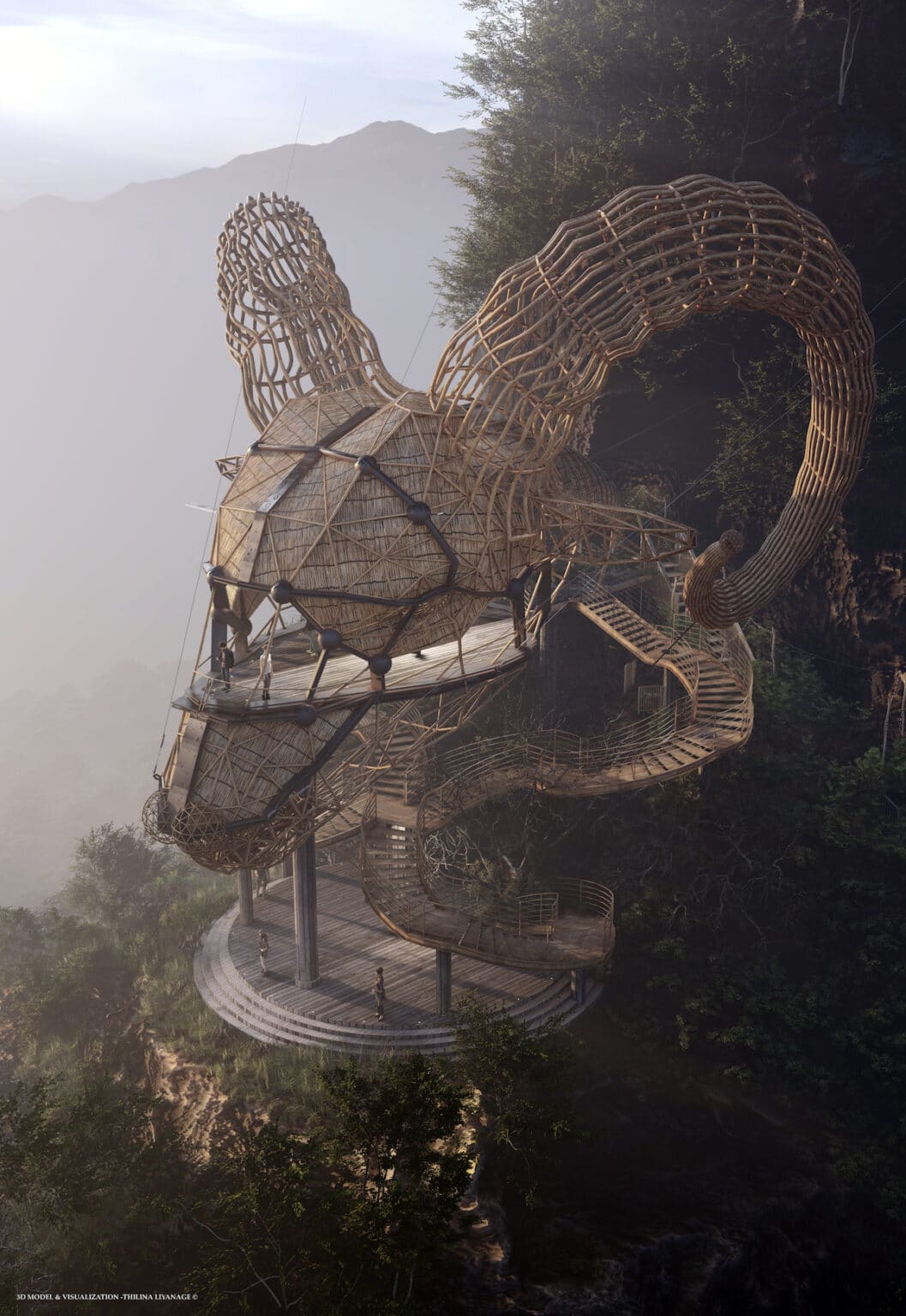 3D Designer Reimagines Buildings as Animal-Shaped Architecture