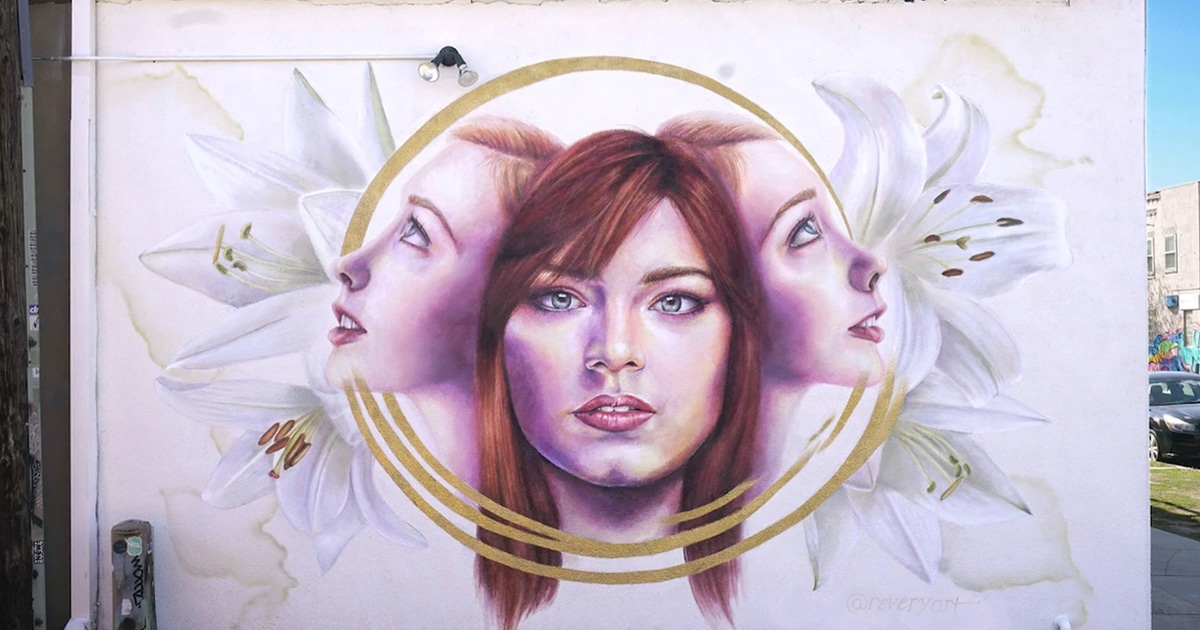 Ethereal Gold Rings Frame Portraits of Beautiful Women