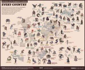 Here's What the Boogeyman Looks Like in Different Countries