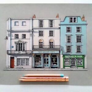 Stunning Ink and Colored Pencil Architecture Drawings Inspired by Old ...