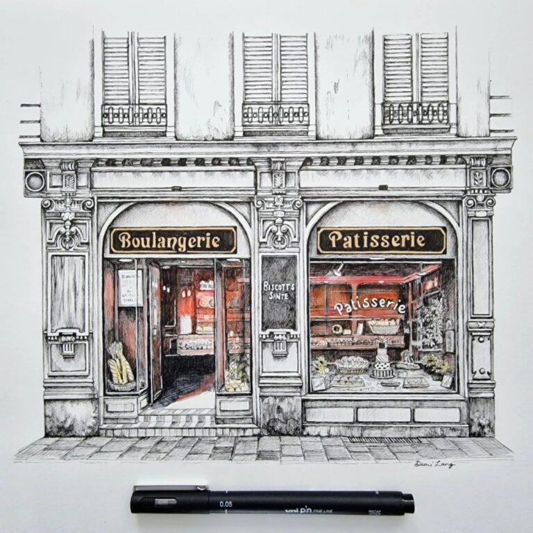 Detailed Architecture Drawings Inspired by European Architecture