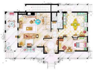 Illustrator Draws Floor Plans of Iconic Locations From Dozens of ...