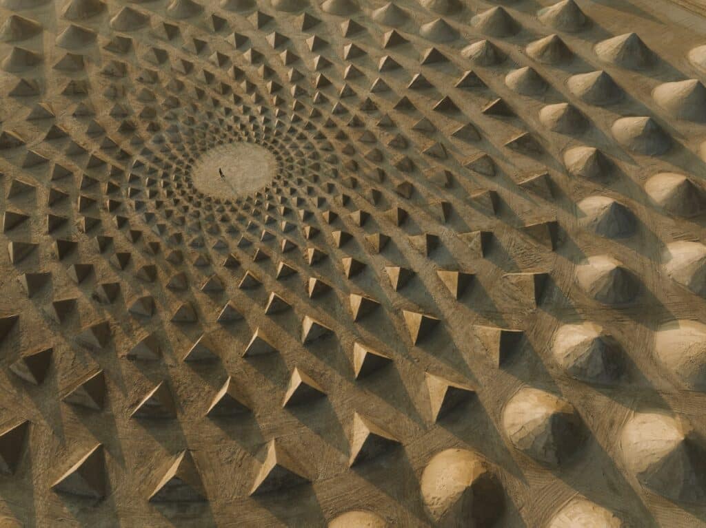 448 Hand-Formed Pyramids Form Mesmerizing Mandala in Abu Dhabi | My ...
