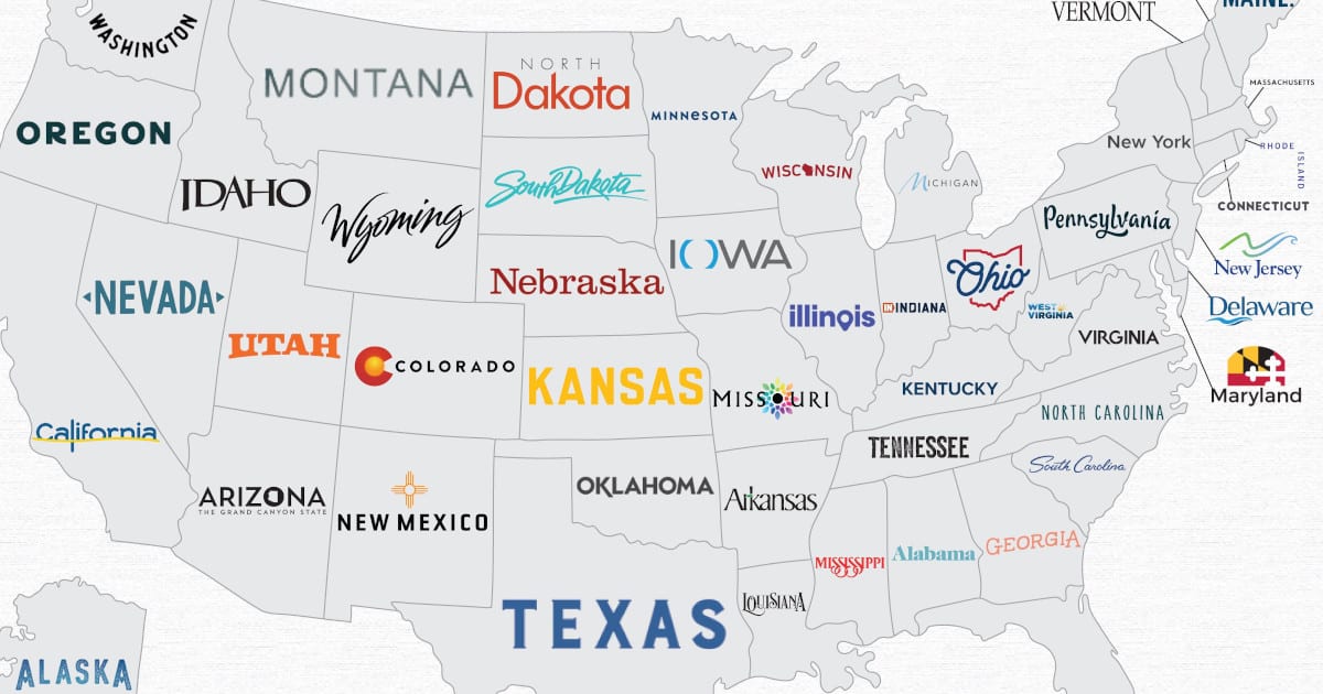 See All the Tourism Logos Used by U.S. States and Countries