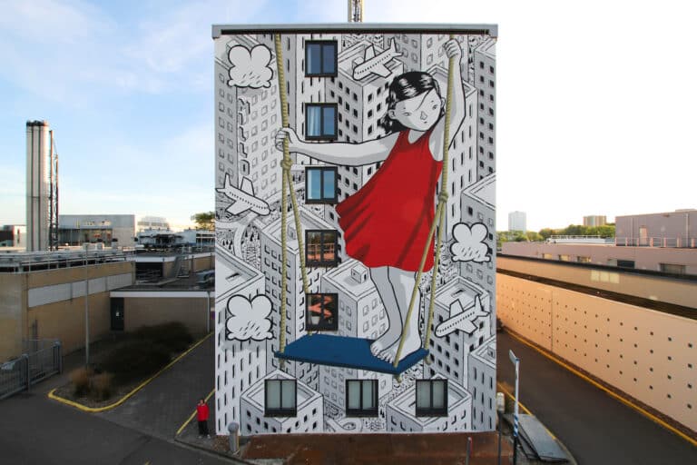Artist’s Playfully Striking Murals Cover Entire Façades, Adding a Pop ...