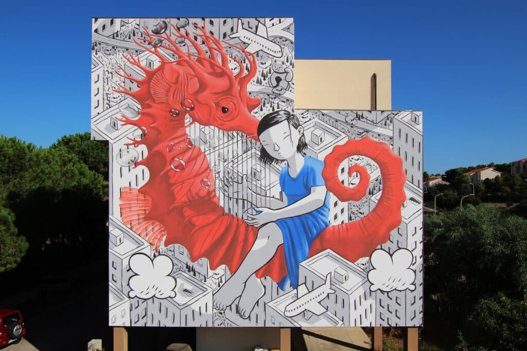 Artist’s Playfully Striking Murals Cover Entire Façades, Adding a Pop ...