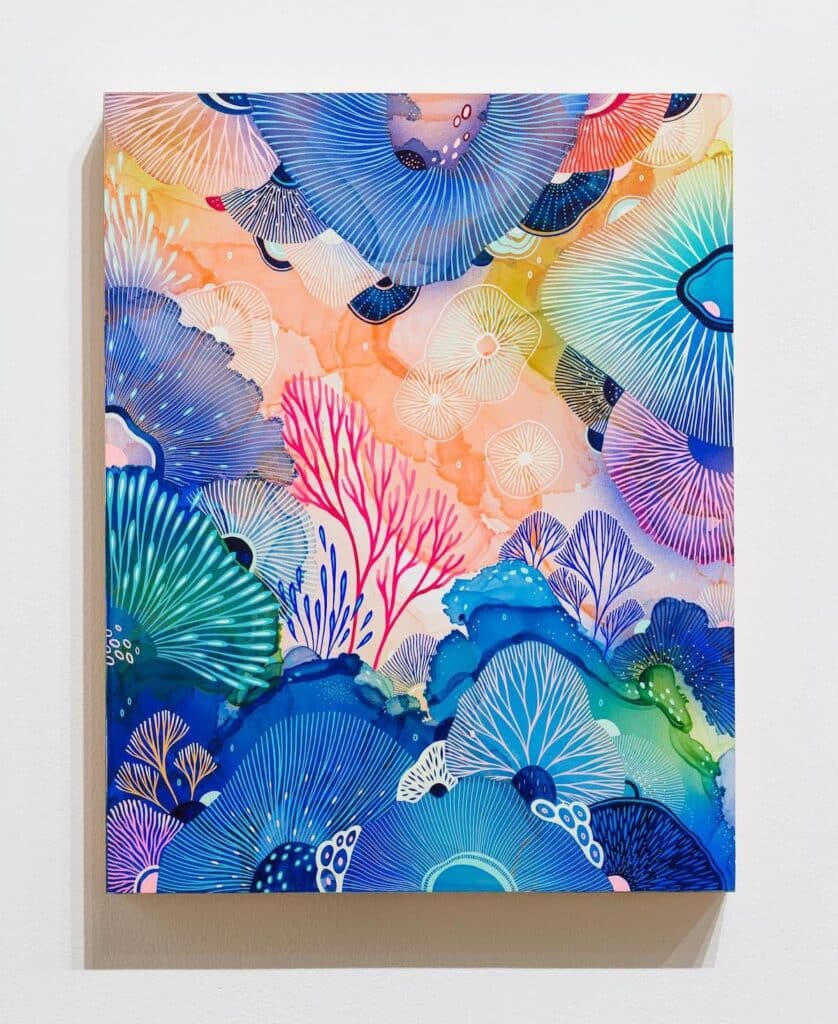 Colorful Abstract Paintings Imagine Natural Ecosystems