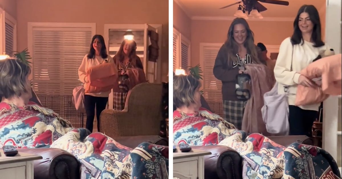 Grandchildren Surprise Grandparents With Impromptu Sleepovers