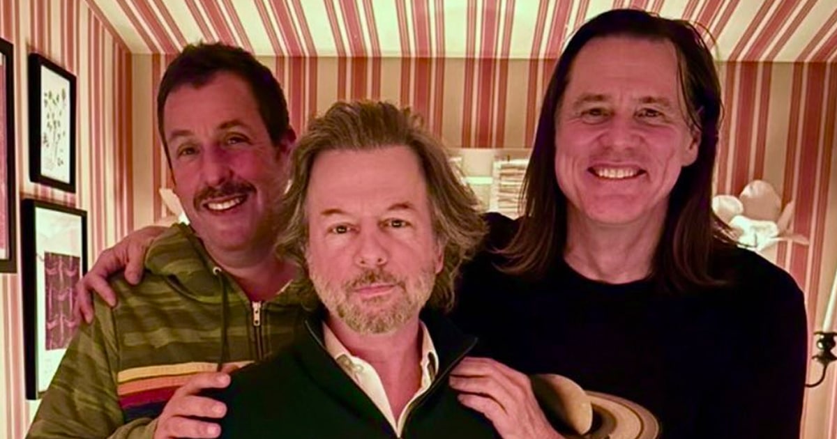 Jim Carrey Celebrates 62nd Birthday With Adam Sandler and David Spade