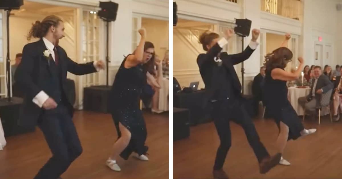 Mother and Son Perform a Quirky Dance Routine at His Wedding