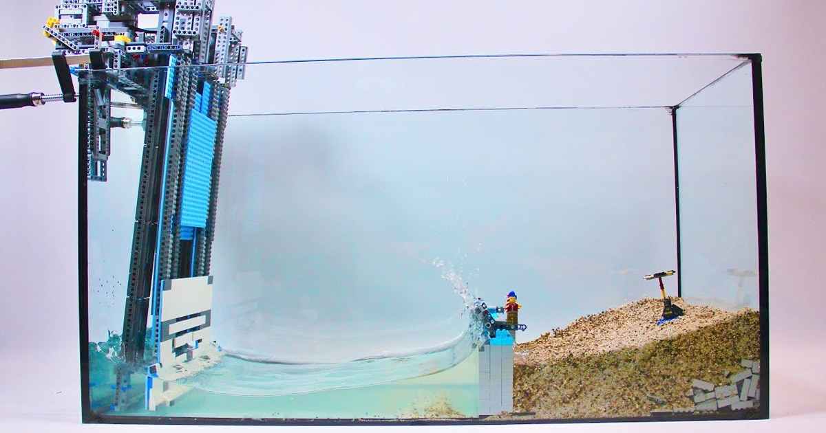 LEGO YouTuber Builds Coastal Sea Defenses Against Erosion