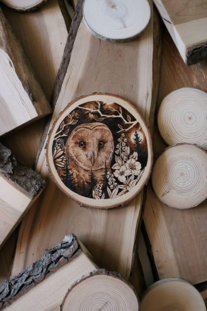 Beautiful Wood Burning Art of Flora and Fauna by Hippie North