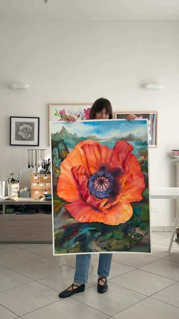 Larger-Than-Life Floral Watercolor Paintings Capture the Colorful ...