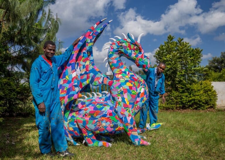 This Company Turns Discarded Flip-Flops Into Colorful Sculptures
