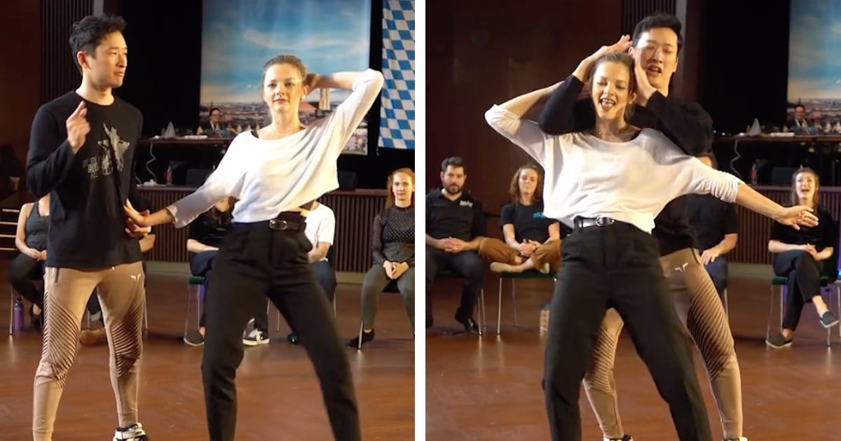 Watch 2 West Coast Swing Dancers Improvise on the 'Macarena'