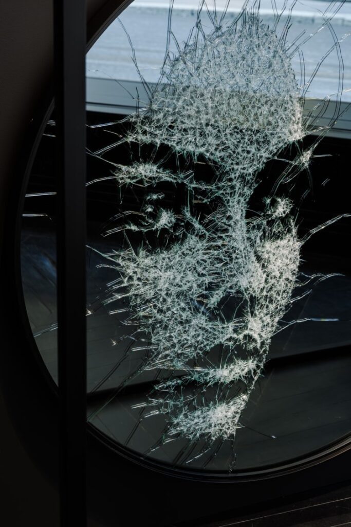 Artist "Draws" Stunning Portraits Using Cracked Glass