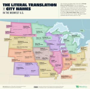 Insightful Map Reveals the Meaning of U.S. State and City Names