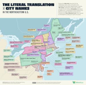 Insightful Map Reveals the Meaning of U.S. State and City Names