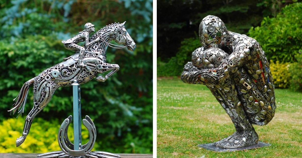 Artist Gives Scrap Metal Gets Second Life as Stunning Sculptures