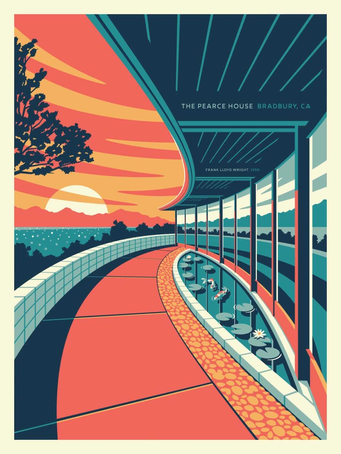 Travel Posters Celebrate Frank Lloyd Wright's Timeless Architecture