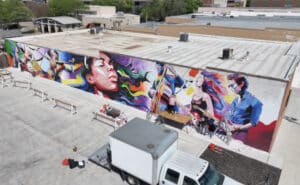 Blind Artist John Bramblitt Creates a Mural About Harmony in Texas