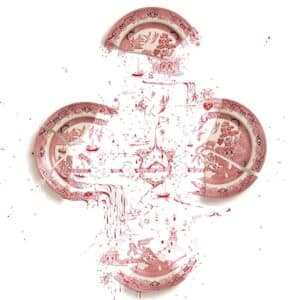 Artist Fixes Broken Plates With Spectacular Pen and Ink Drawings