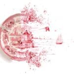 Artist Fixes Broken Plates With Spectacular Pen and Ink Drawings