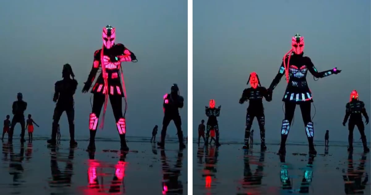 LED Dance Troupe Deliver Dazzling Light Performances
