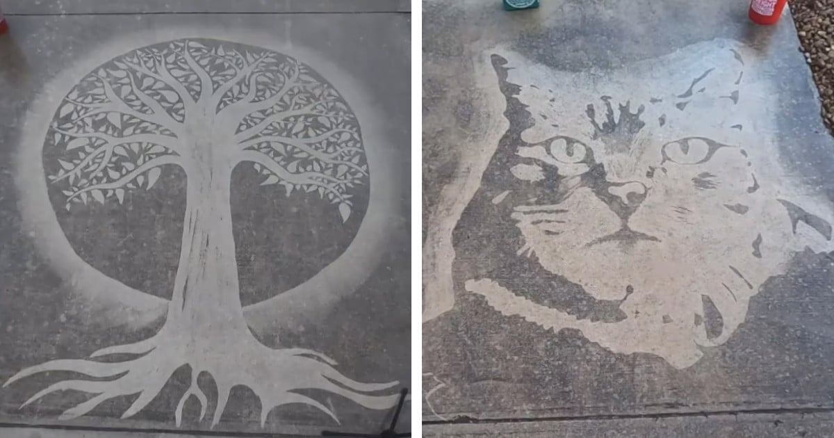 Artist Creates Works of Art With the Help of a Power Washer