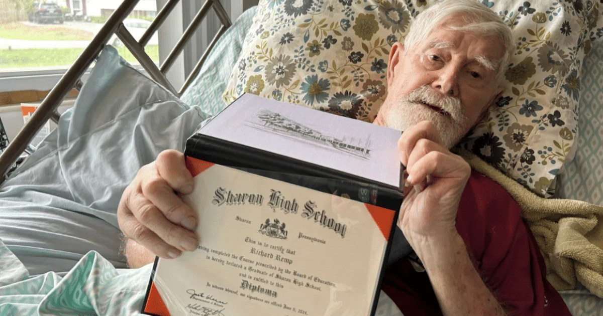 World War II Veteran Receives His High School Diploma at 98