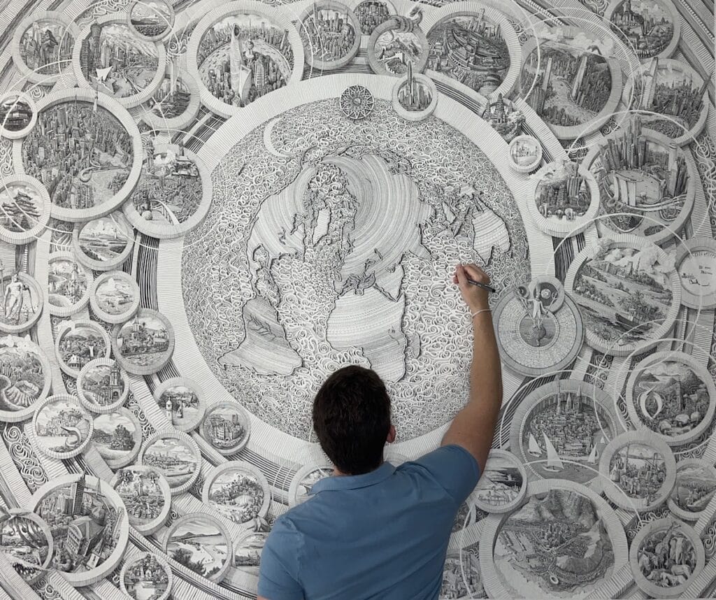 Artist Weaves Decade of Cruise Adventures Into His Epic Drawings