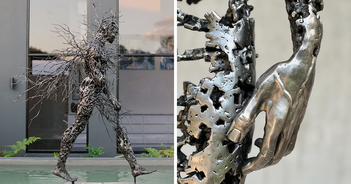 Stunning Steel Sculptures Capture the Fragility of Human Life