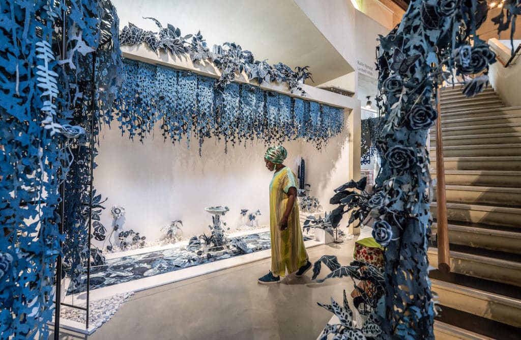 Artist Handcrafts Stunning "Secret Garden" from Recycled Denim