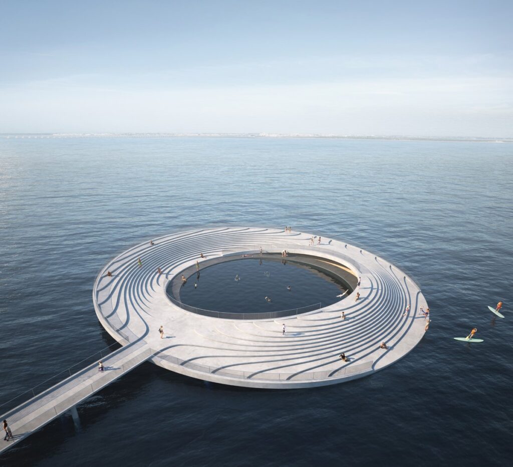 Circular Urban Swimming Pool in Lisbon Transforms Dilapidated Pier Into ...