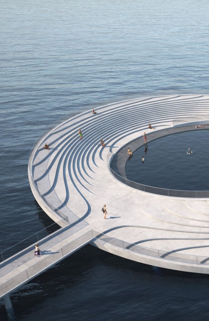 Circular Urban Swimming Pool in Lisbon Transforms Dilapidated Pier Into ...