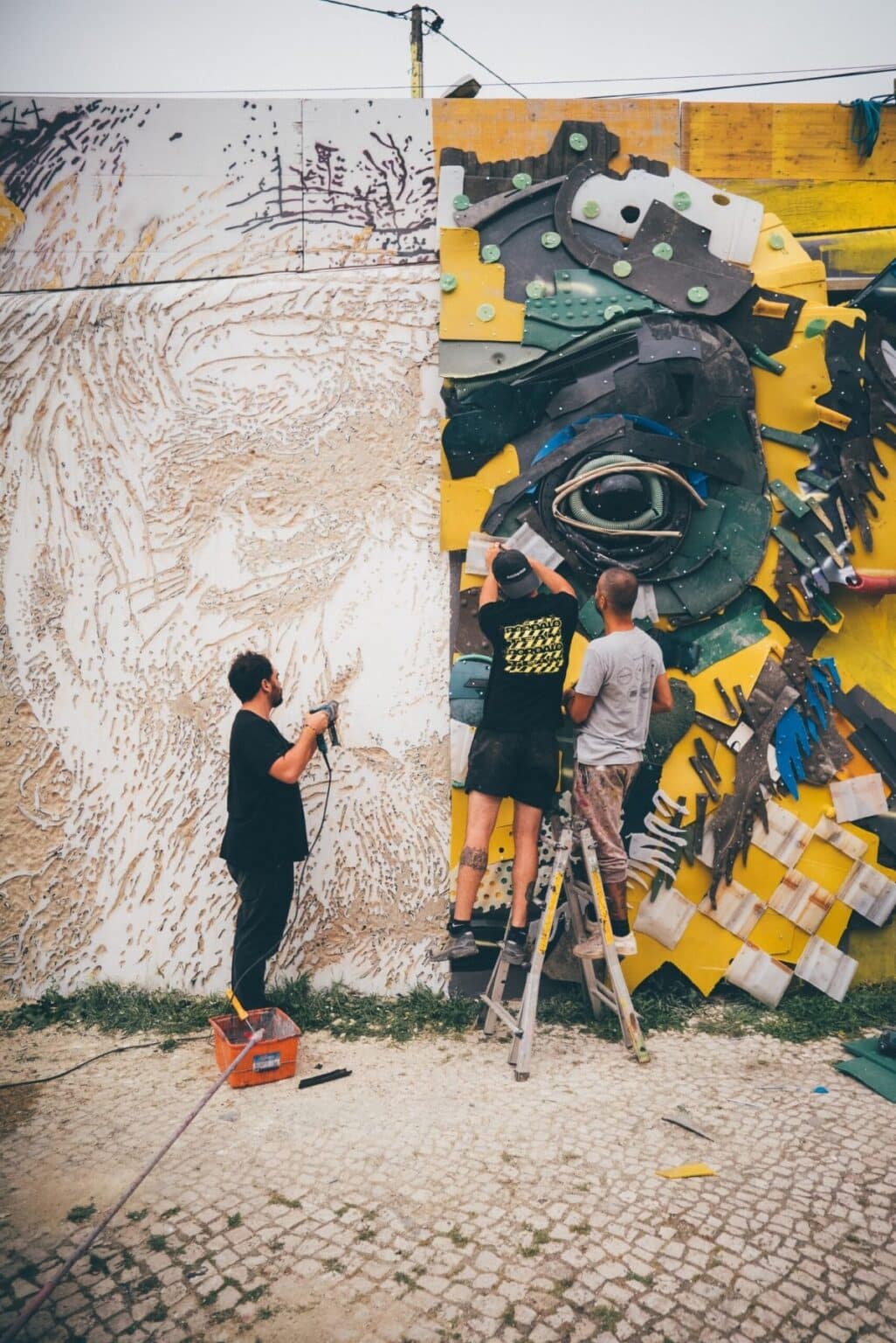 Vhils and Bordalo II Create Stunning Collaborative Mural in Lisbon