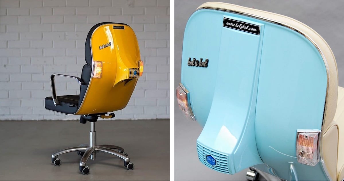 Vespa Scooters Given New Life as Innovative Office Chairs