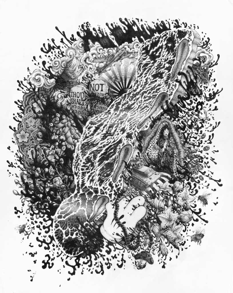 YBZ Shares Story Behind His Detailed Stippled Pen Drawings