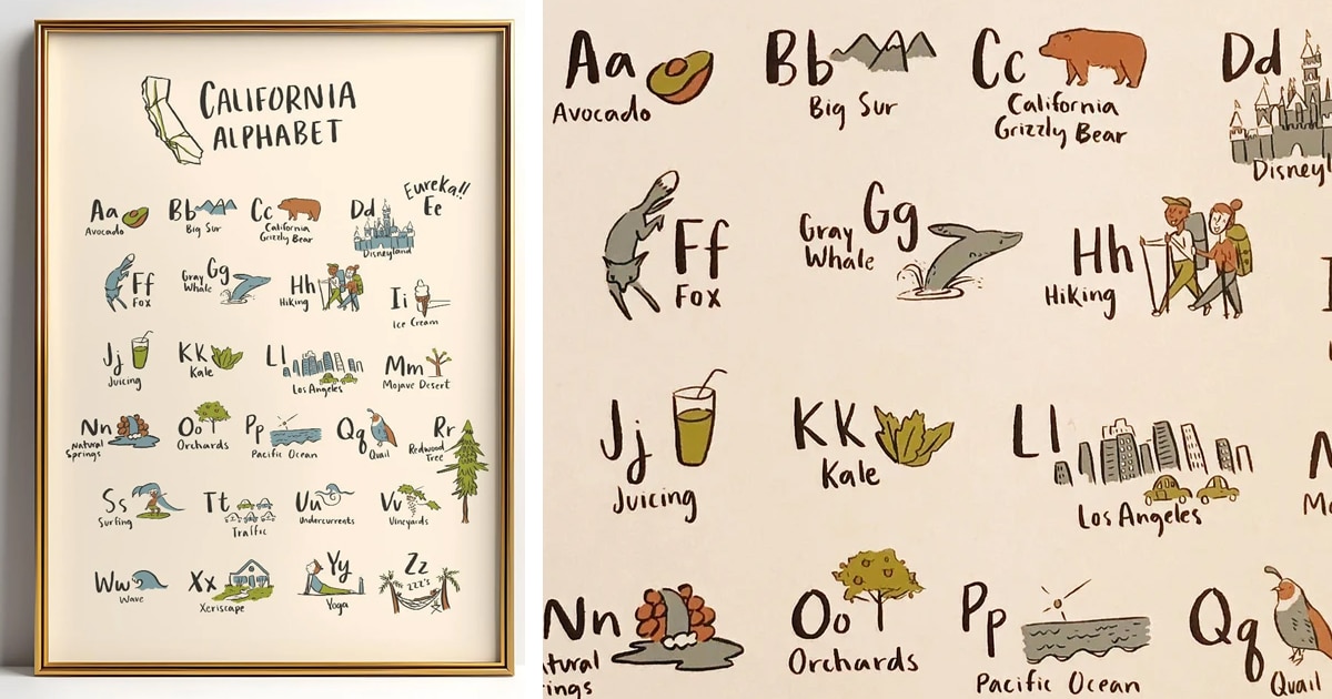 Charming Posters Recreate the Alphabet Using US States
