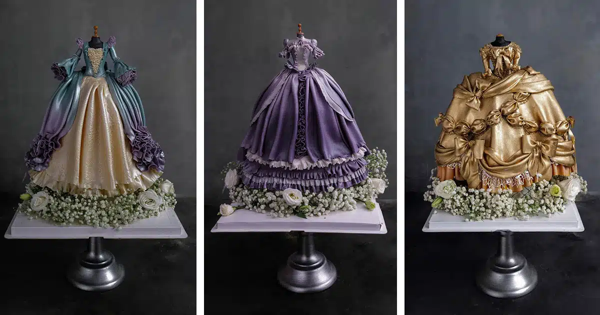 Baker Recreates Baroque Gowns as Luxurious Cakes