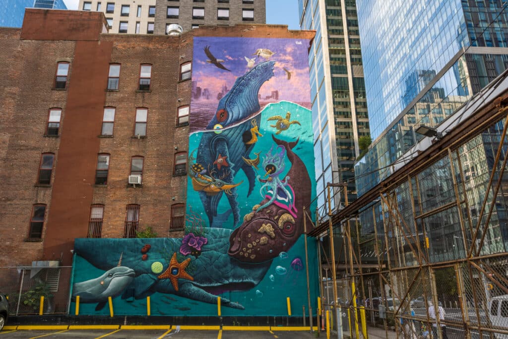 Street Artist Brings a Whimsical Ocean Creatures to Manhattan