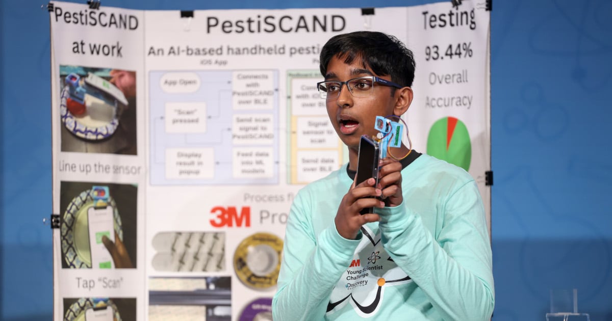 14-Year-Old Wins Young Scientist Challenge w/ Pesticide Detector
