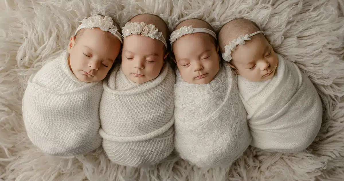 Adorable Photos from Identical Texas Quadruplets Newborn Shoot