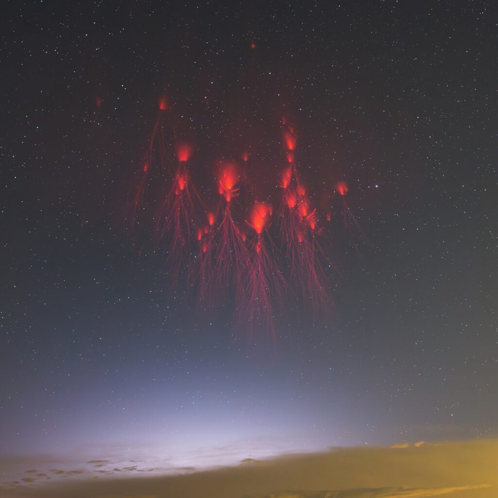 Rare Photo of Red Sprites Wins Weather Photographer of the Year