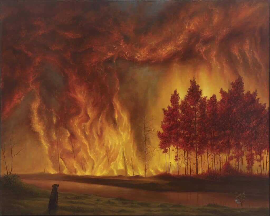 Artist Captures a Fiery Apocalypse in Surreal Oil Paintings